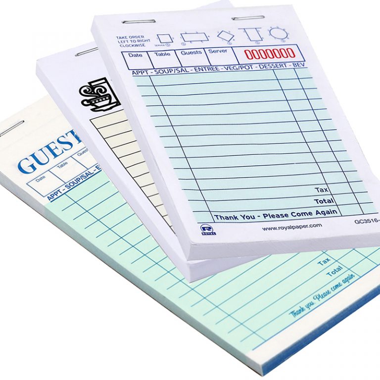 Clear restaurant docket business bill book printing
