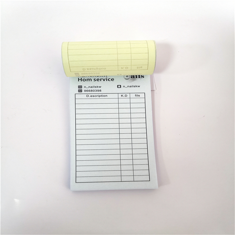 OEM waiter pad checklist bill book printing