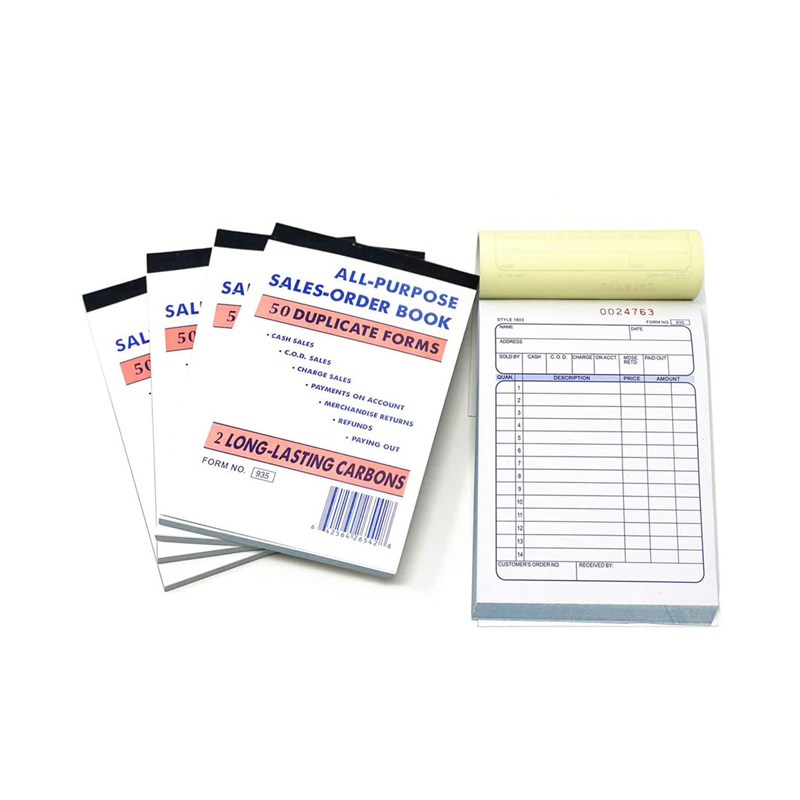 Guest Check Sample Receipt Bill Book Printing