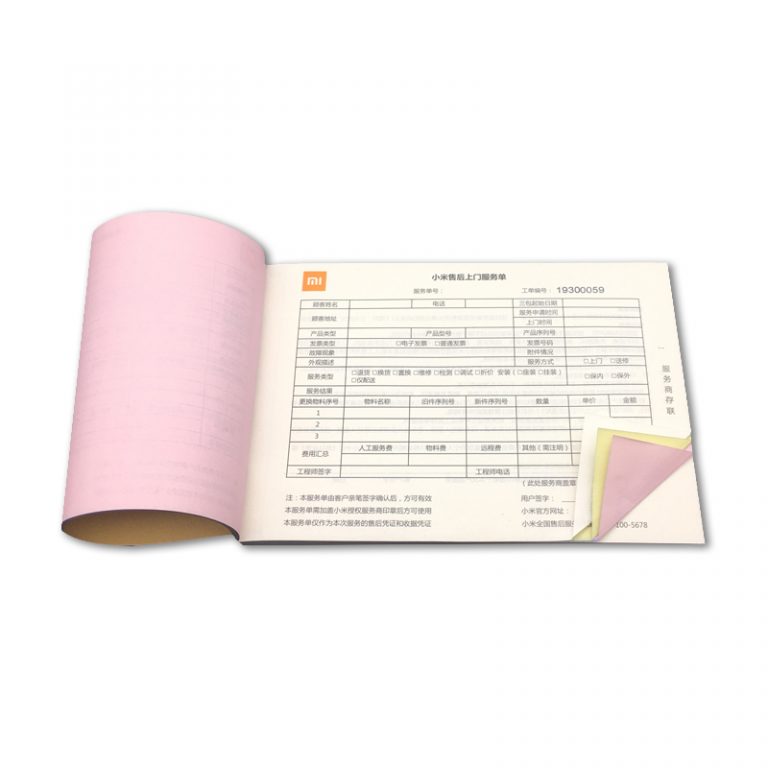 Carbonless Paper Triplicate Bill Book Printing