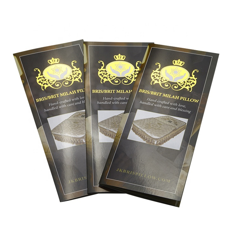 Custom gold foil fold booklet printing