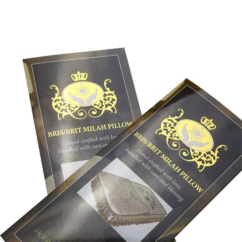 Custom gold foil fold booklet printing