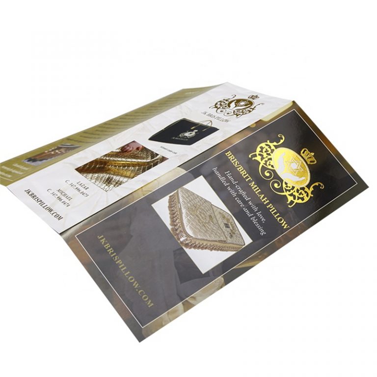 Custom gold foil fold booklet printing